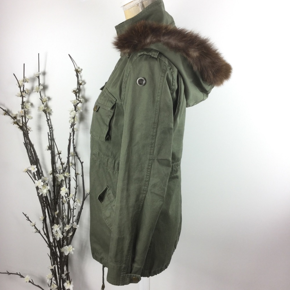 Olive Green Military Style Trench Coat - Gem